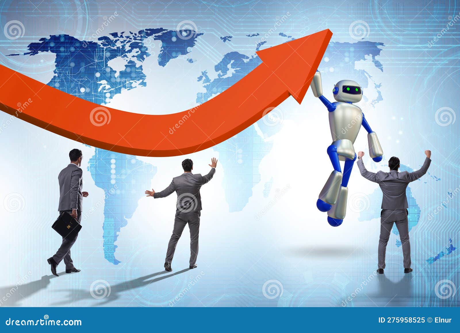 Artificial Intelligence Helping Support Economic Growth Stock Image ...