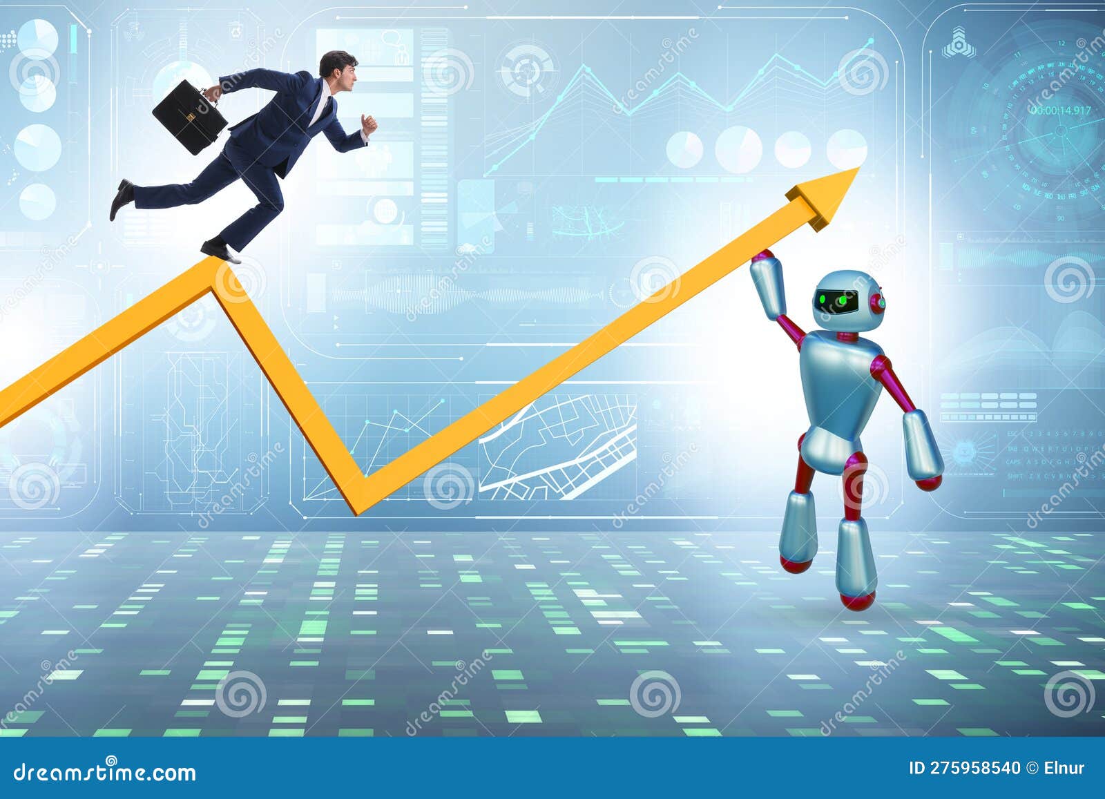 Artificial Intelligence Helping Support Economic Growth Stock Photo ...