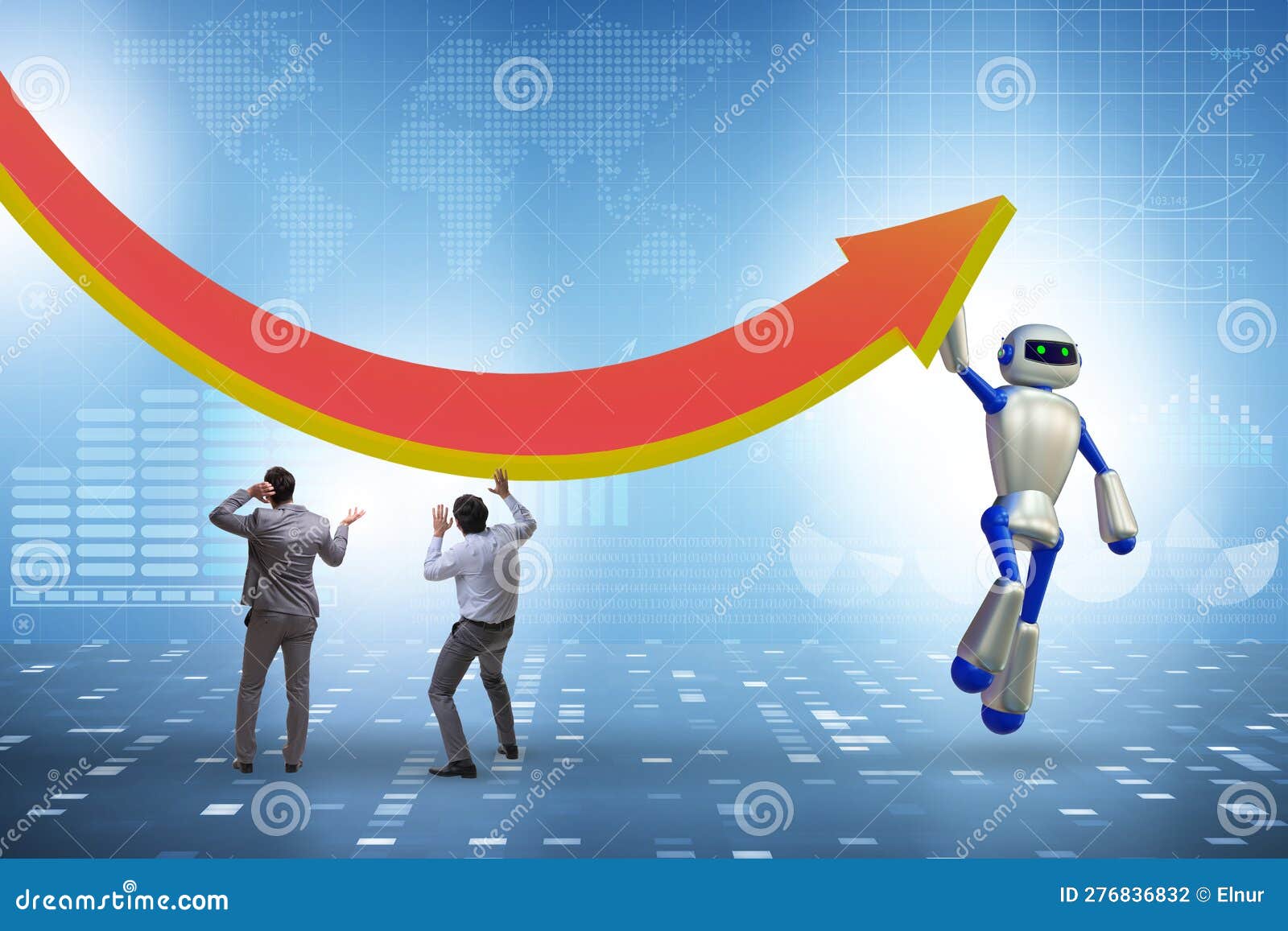 Artificial Intelligence Helping Support Economic Growth Stock Photo ...