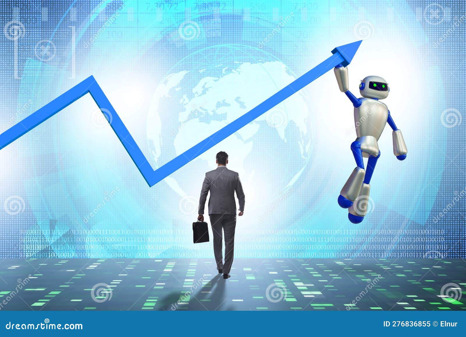 Artificial Intelligence Helping Support Economic Growth Stock Image ... Artificial Intelligence Helping Support Economic Growth Stock Image ...