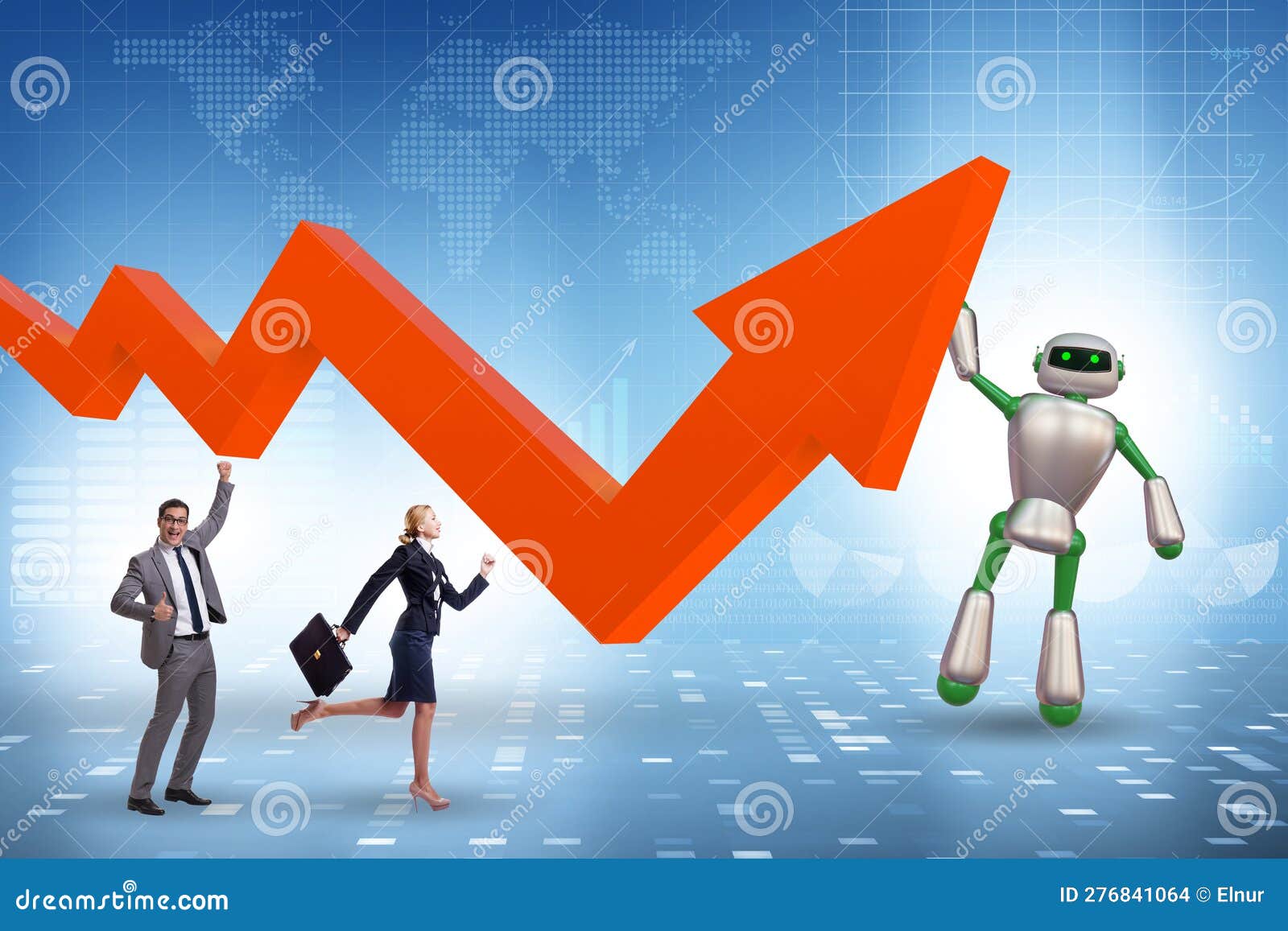 Artificial Intelligence Helping Support Economic Growth Stock Photo ...