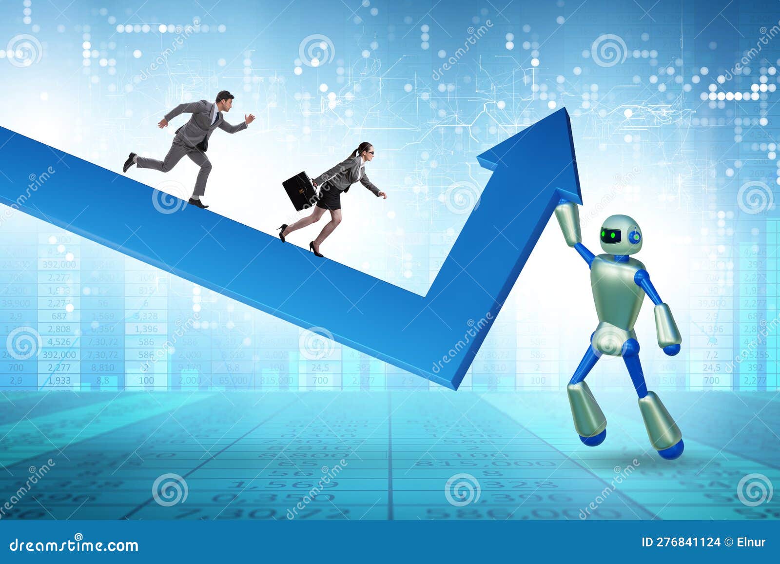 Artificial Intelligence Helping Support Economic Growth Stock Photo ...