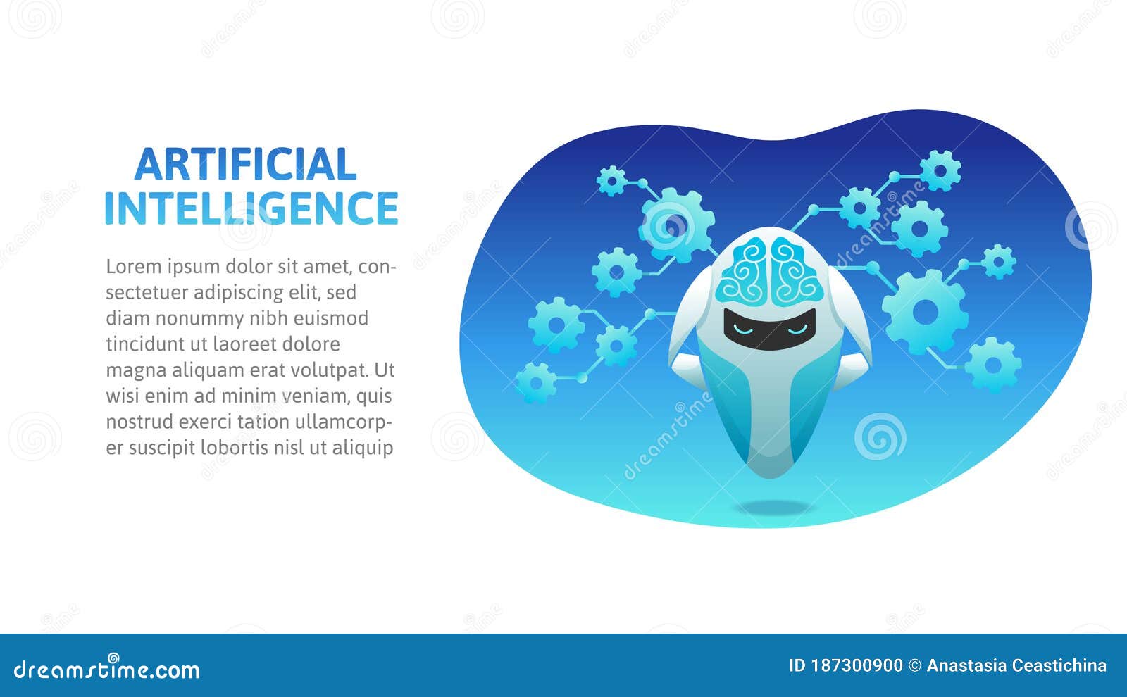 Artificial Intelligence with High Technology, Robot with Artificial Mind Processes Stock ...