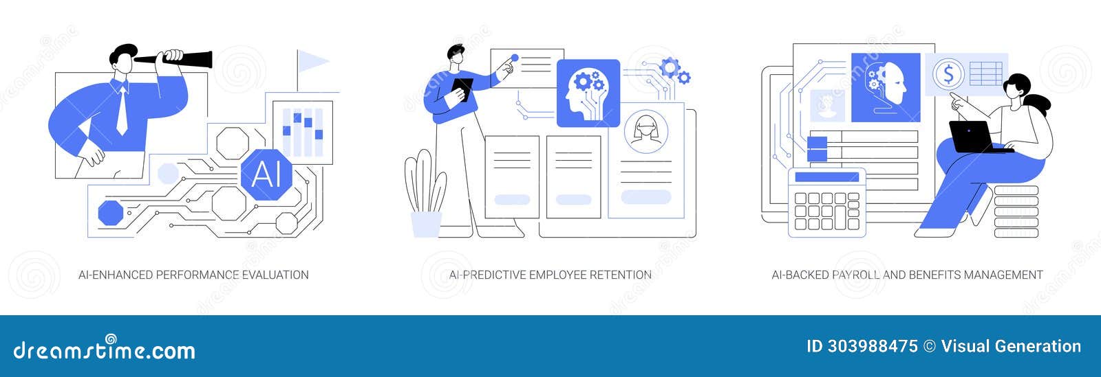 Artificial Intelligence in HR Abstract Concept Vector Illustrations ...