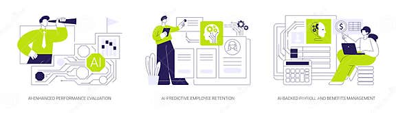 Artificial Intelligence in HR Abstract Concept Vector Illustrations ...