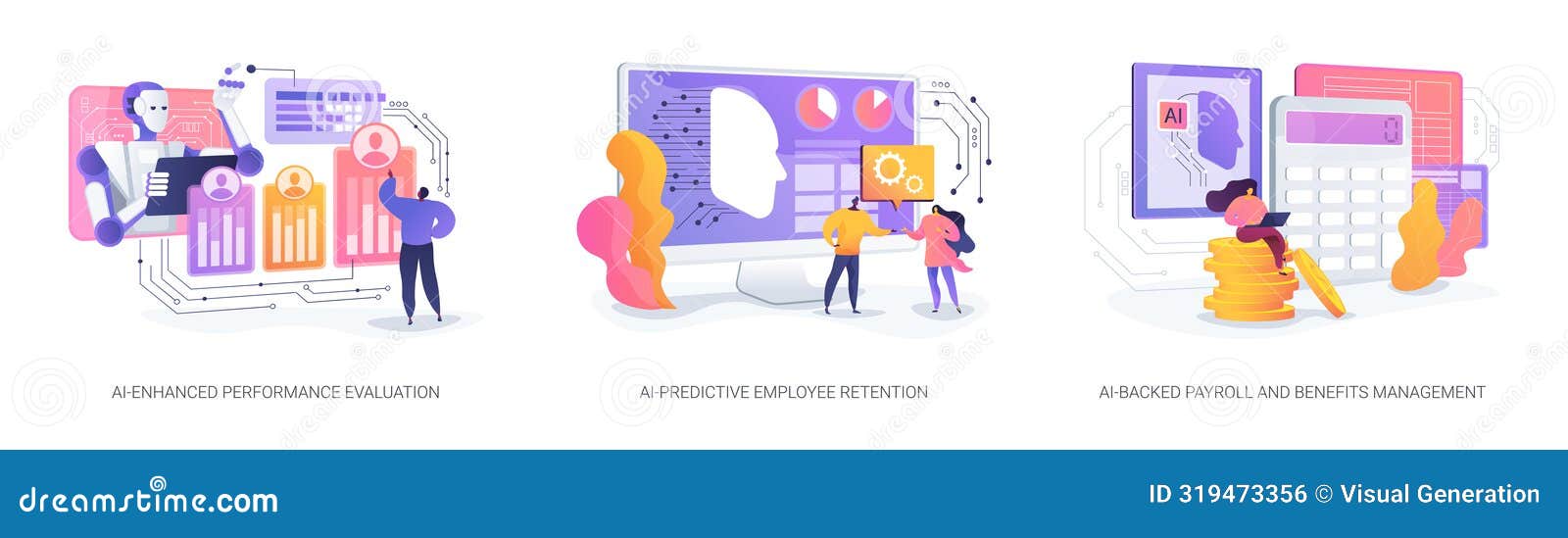 Artificial Intelligence in HR Abstract Concept Vector Illustrations ...