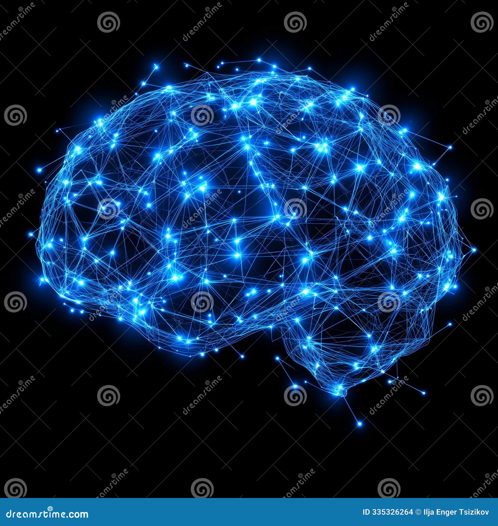 Artificial Intelligence. Human Brain Neurons Activity. Neural Network ...