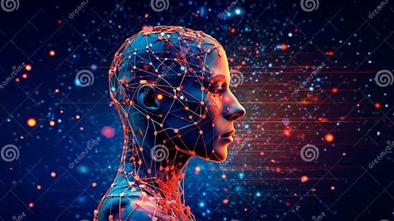 Artificial Intelligence, a Humanoid Cyber Human with a Neural Network ...