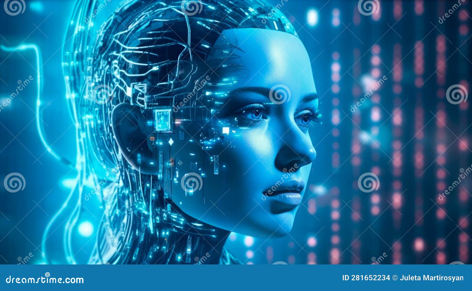 Artificial Intelligence, a Humanoid Cyber Human with a Neural Network ...
