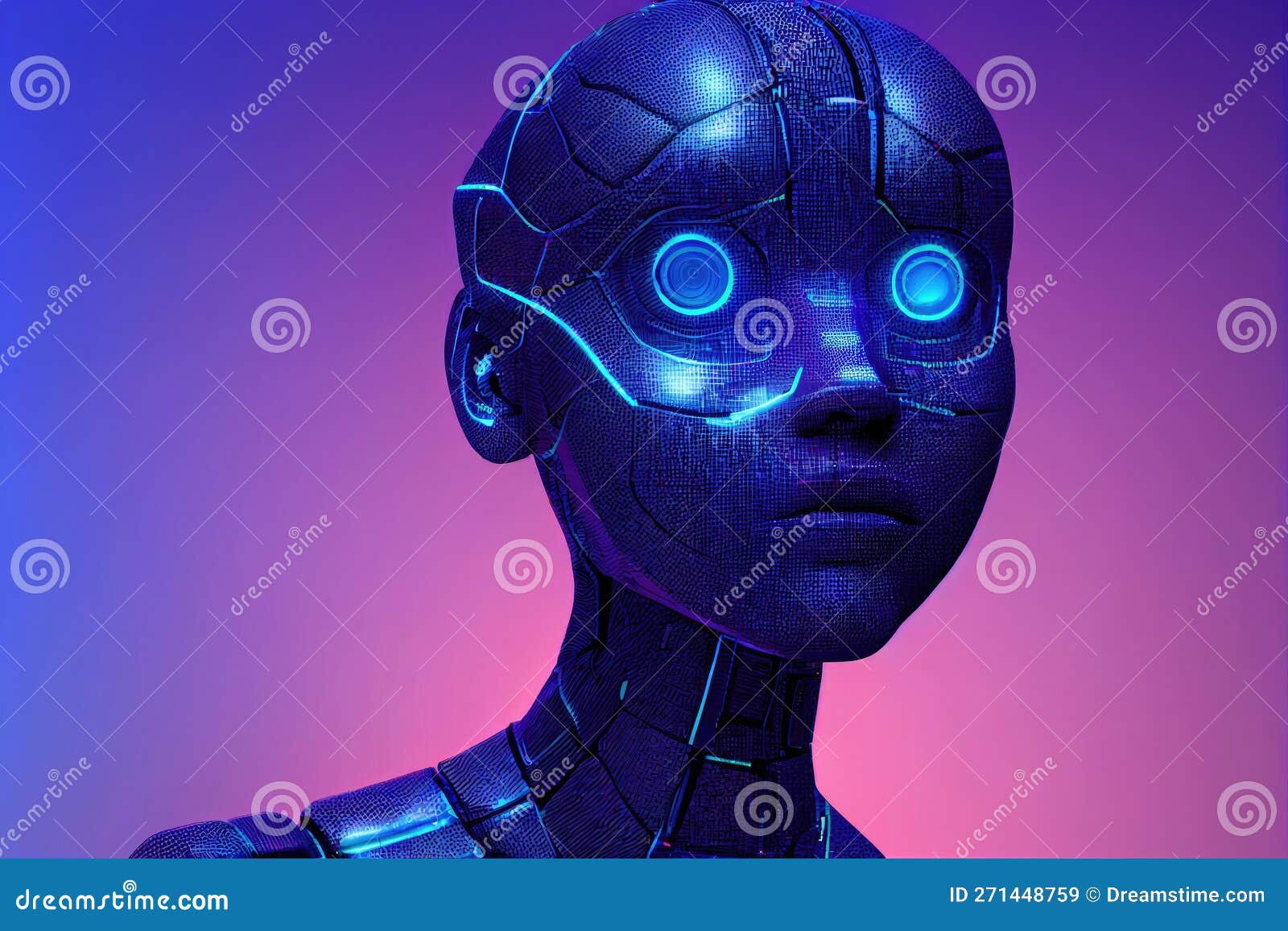 Artificial Intelligence in Humanoid Head with Neural Network Thinks. AI ...