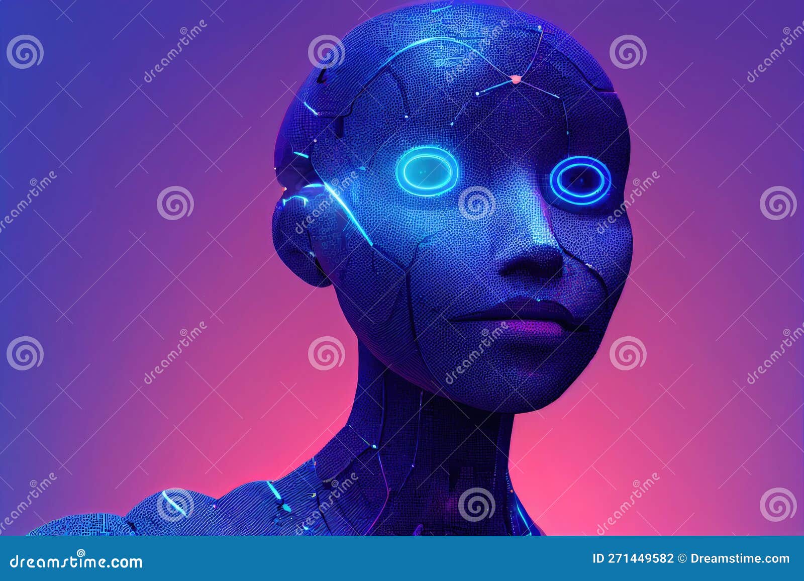 Artificial Intelligence in Humanoid Head with Neural Network Thinks. AI ...