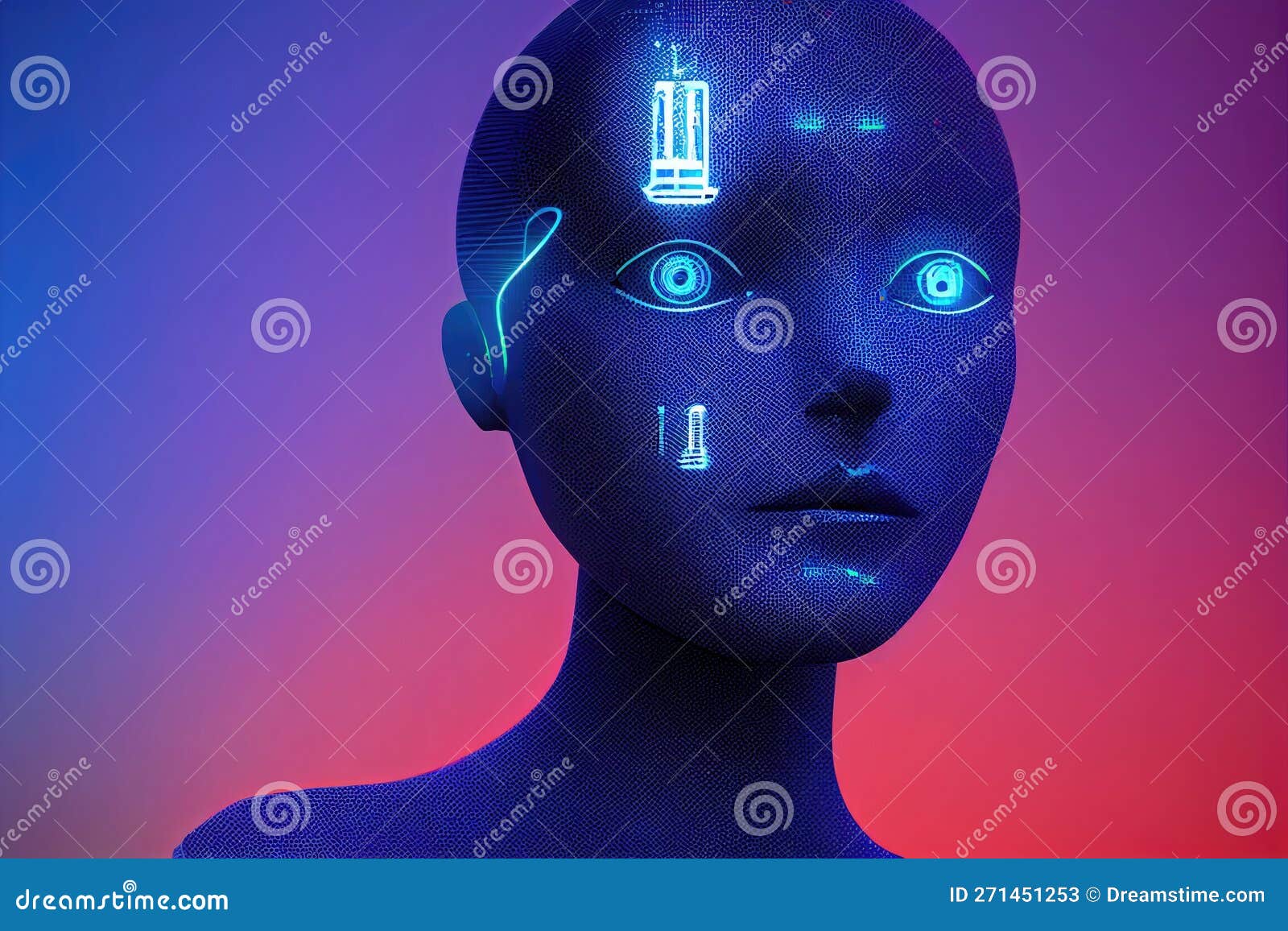 Artificial Intelligence in Humanoid Head with Neural Network Thinks. AI ...