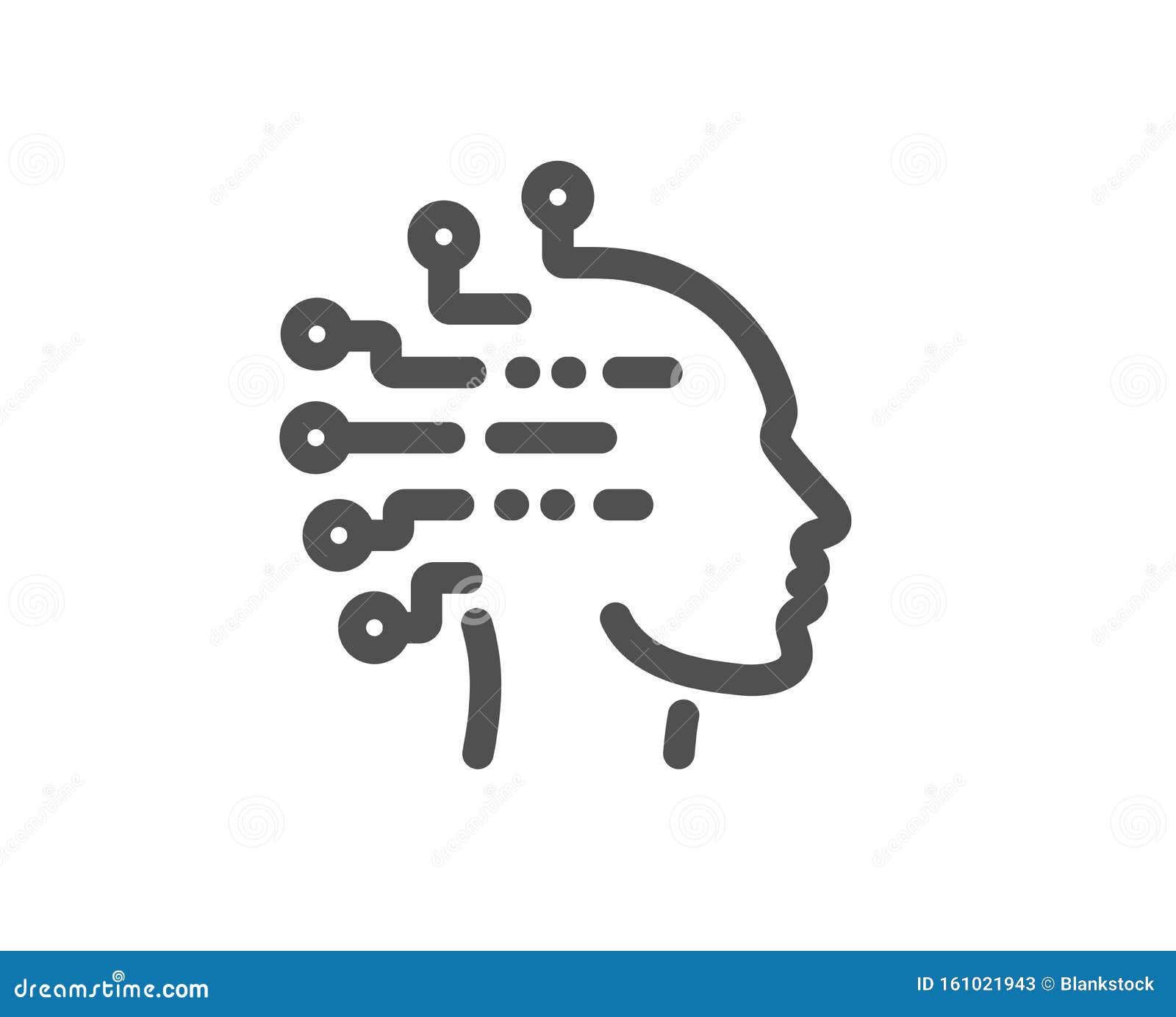 Artificial Intelligence Icon. Ai Head Sign. Vector Stock Vector ...