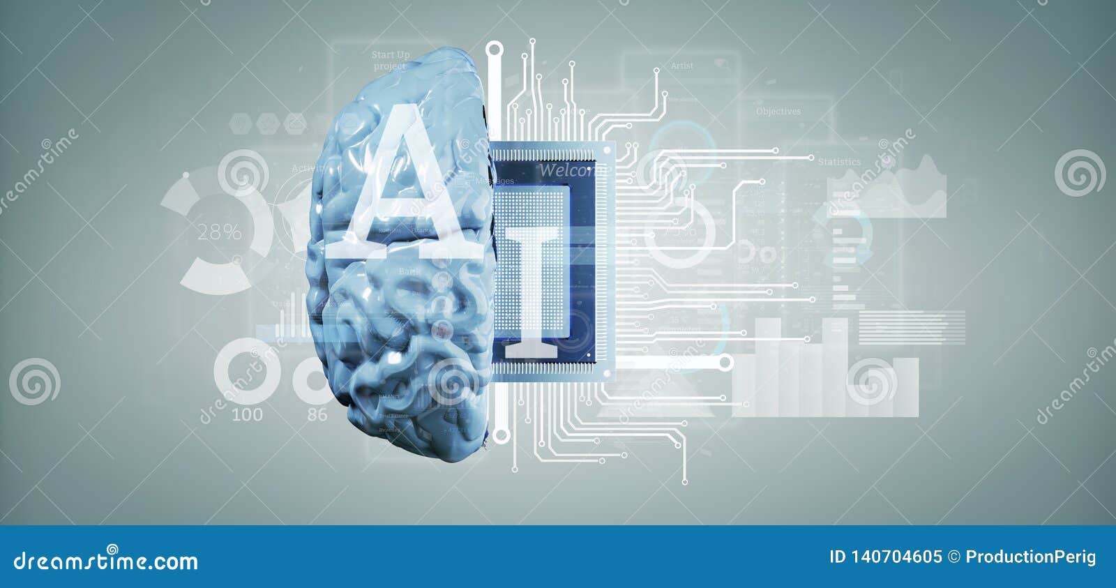 Half A Brain One Line Art. Continuous Line Drawing Of Human, Internal ...