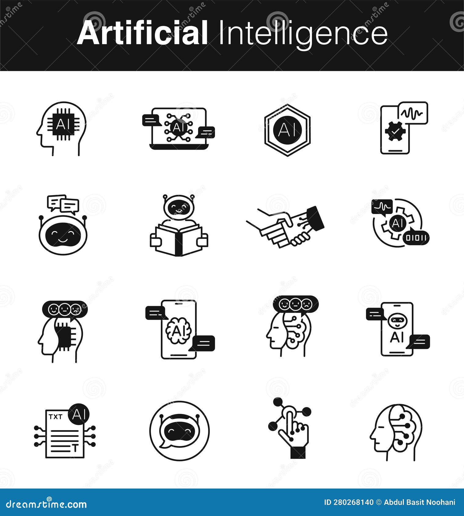 Artificial Intelligence Icon Set - AI Icons -- AI Symbol Set ... Artificial Intelligence Icon Set - AI Icons -- AI Symbol Set ...