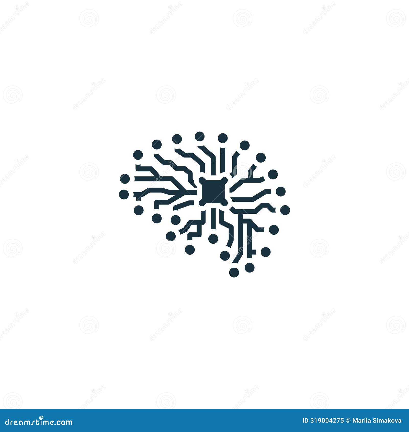 Artificial Intelligence Icon. Monochrome Simple Virtual Assistant Icon ...