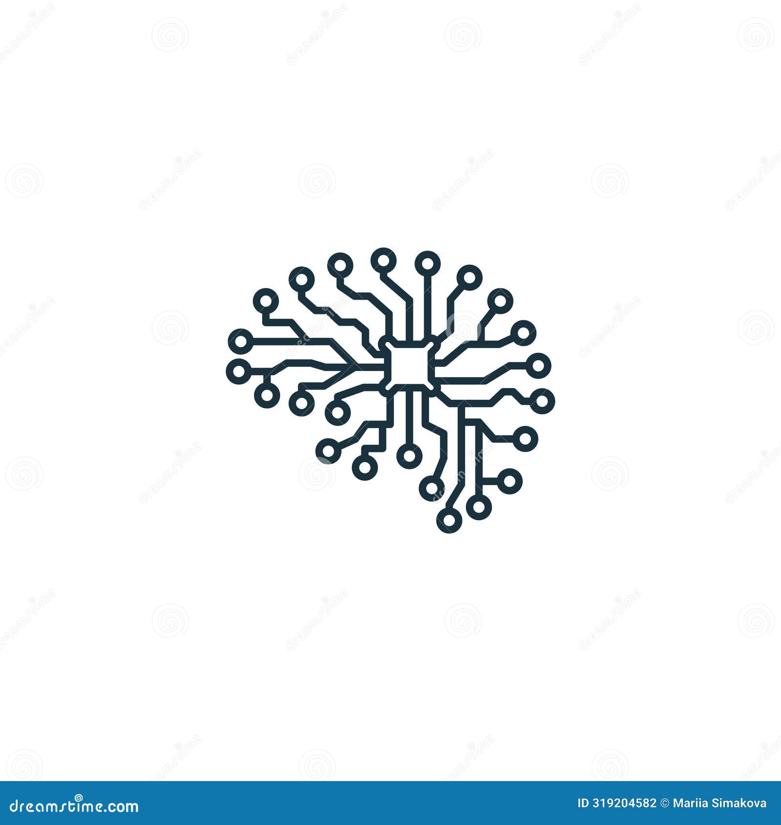 Artificial Intelligence Icon. Monochrome Simple Virtual Assistant Icon ...
