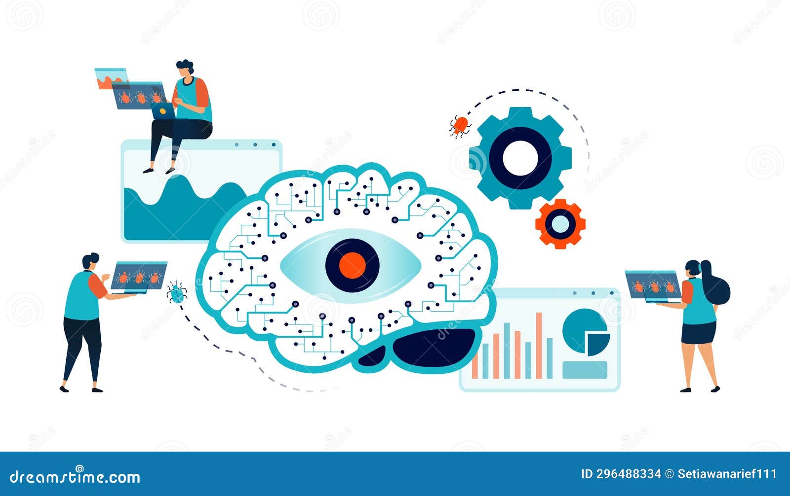 Artificial Intelligence Illustration of Analyze Data Graph Errors ...