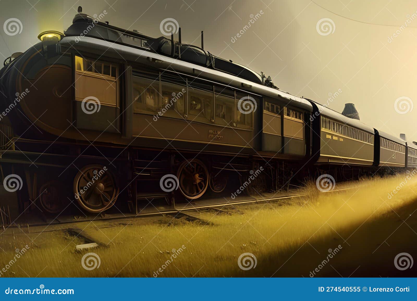 Running train stock illustration. Illustration of track - 274540555