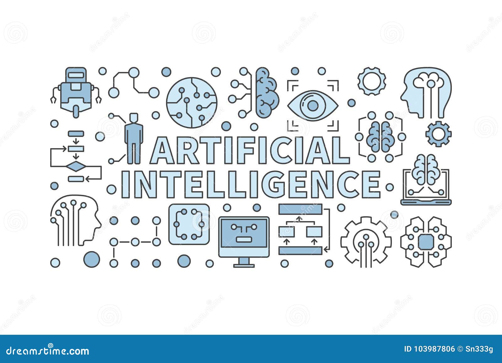 Artificial Intelligence Illustration. Vector Minimal AI Banner Stock ... Artificial Intelligence Illustration. Vector Minimal AI Banner Stock ...