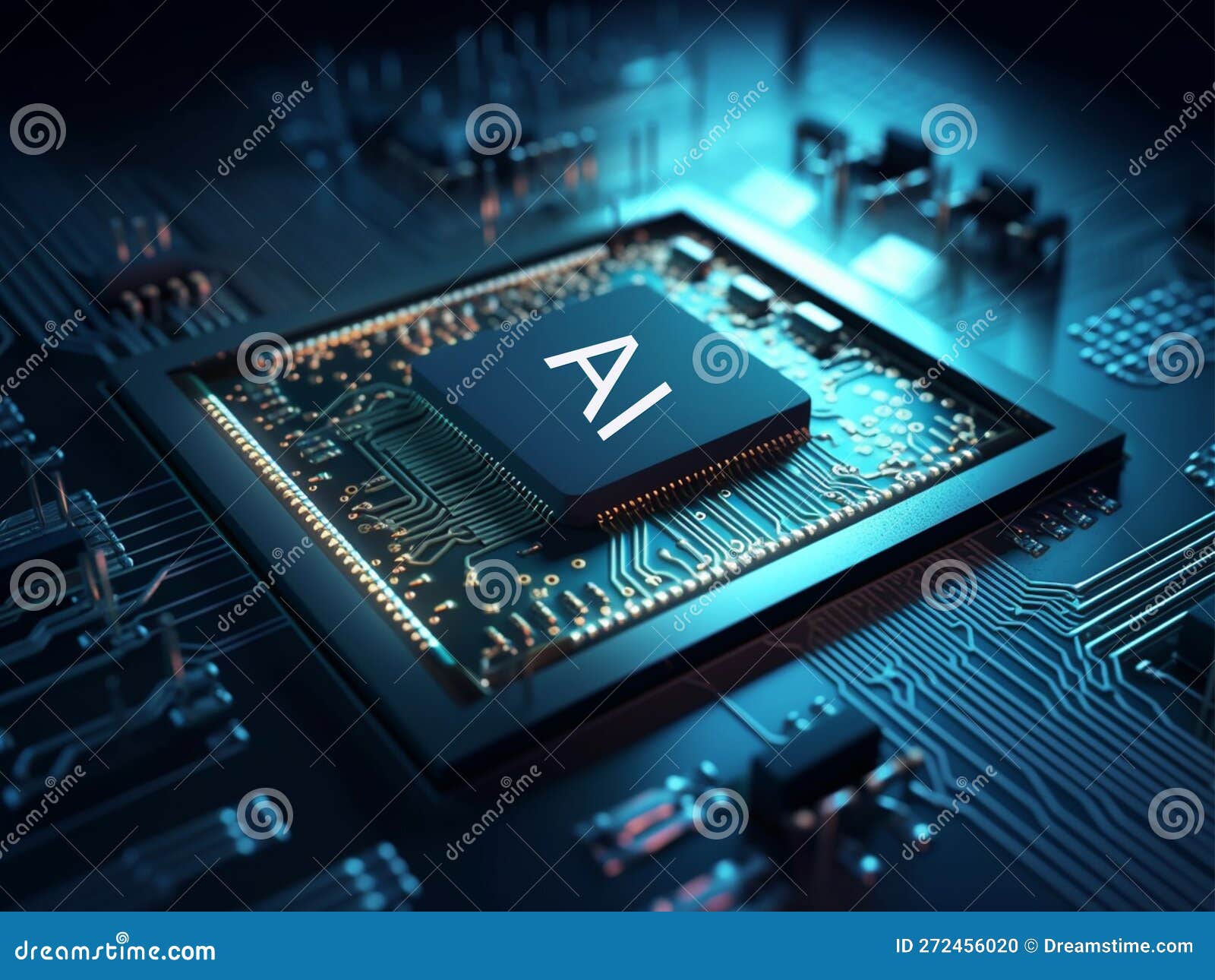 Artificial Intelligence In Motherboard, Mainboard Circuit Board ...