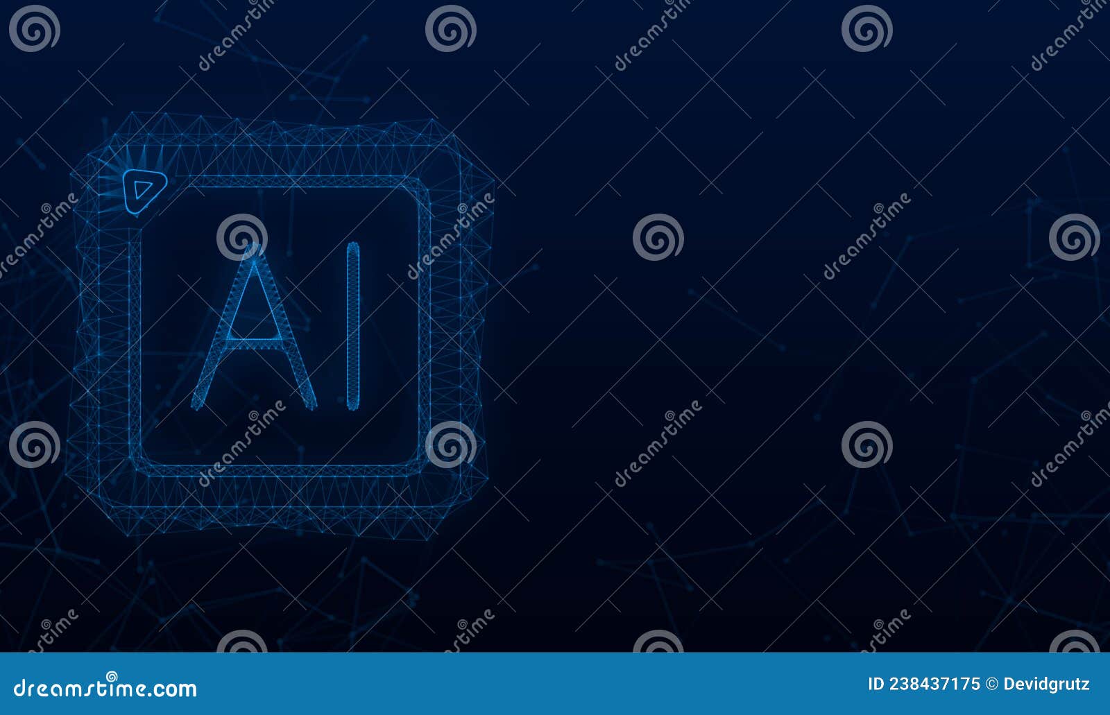 Artificial Intelligence Landing Page. Ai Icon. Vector Stock ...