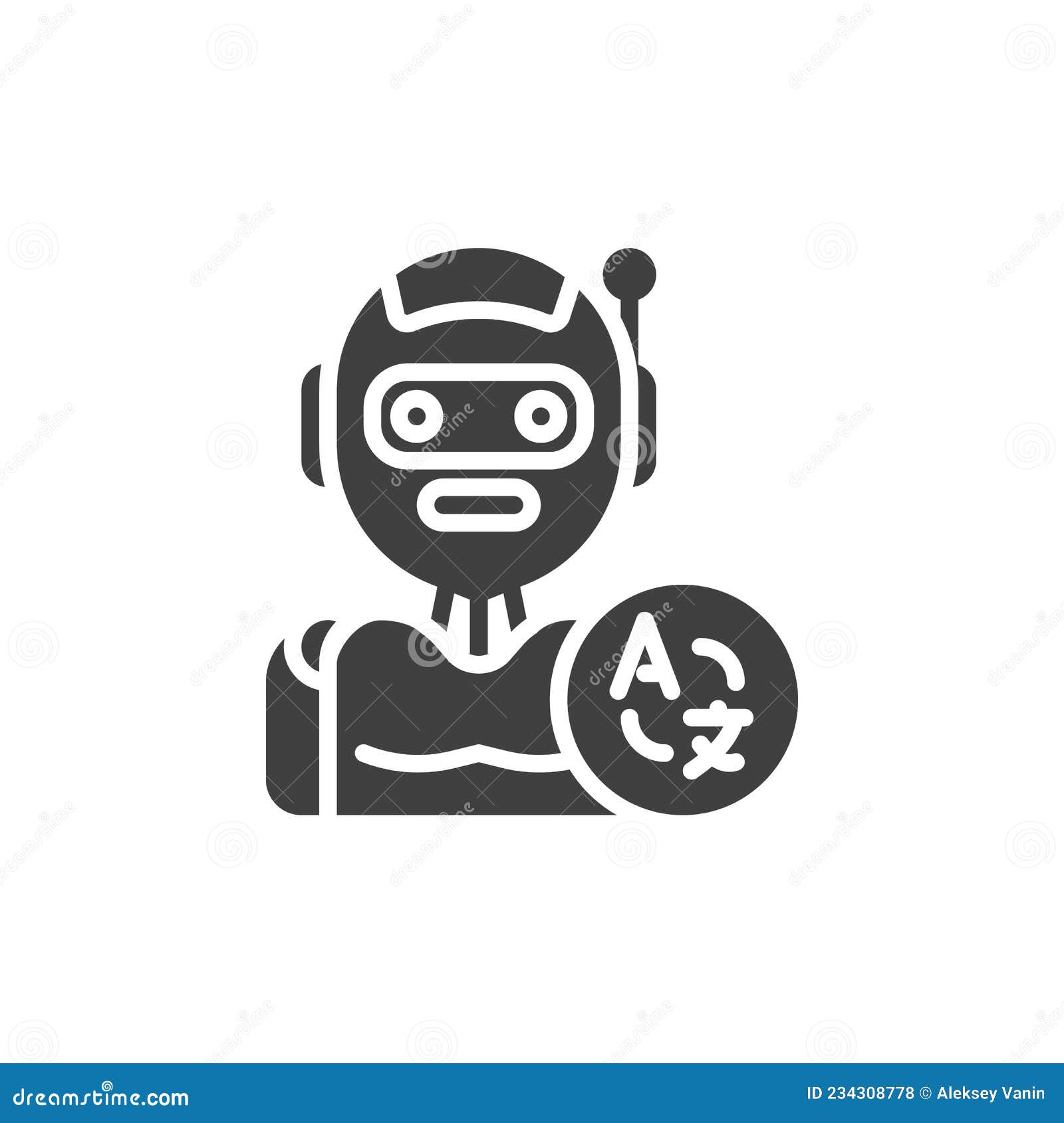 Artificial Intelligence Learning Vector Icon Stock Vector ...
