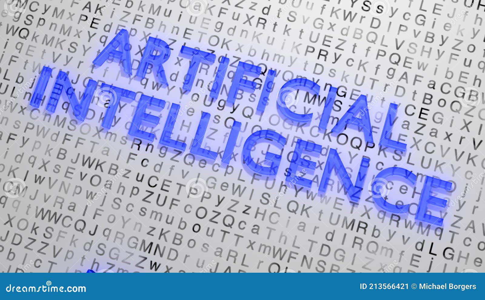 Artificial Intelligence Letter Wall Concept Stock Illustration ...