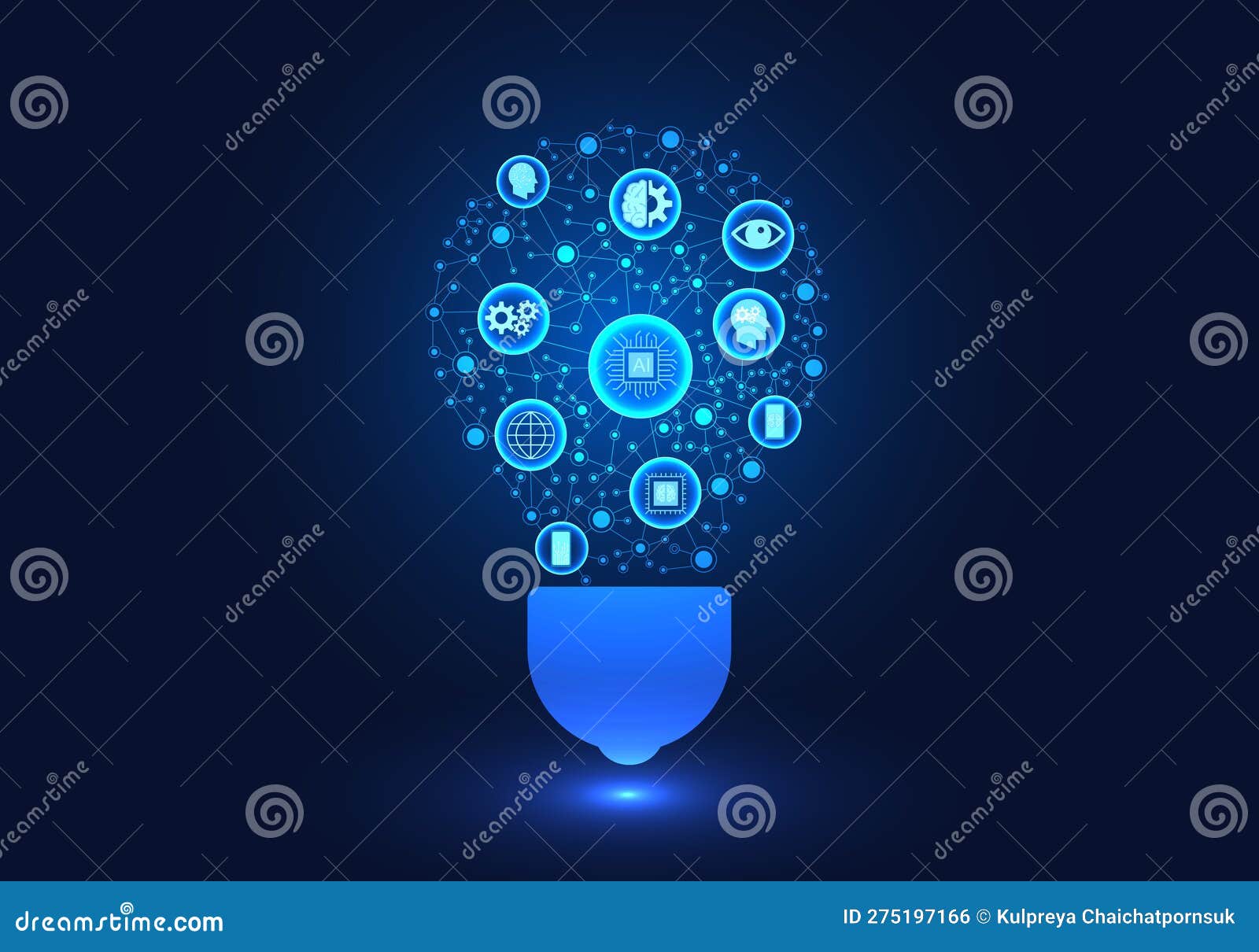 Artificial Intelligence in the Light Bulb Refers To the Use of Smart ...
