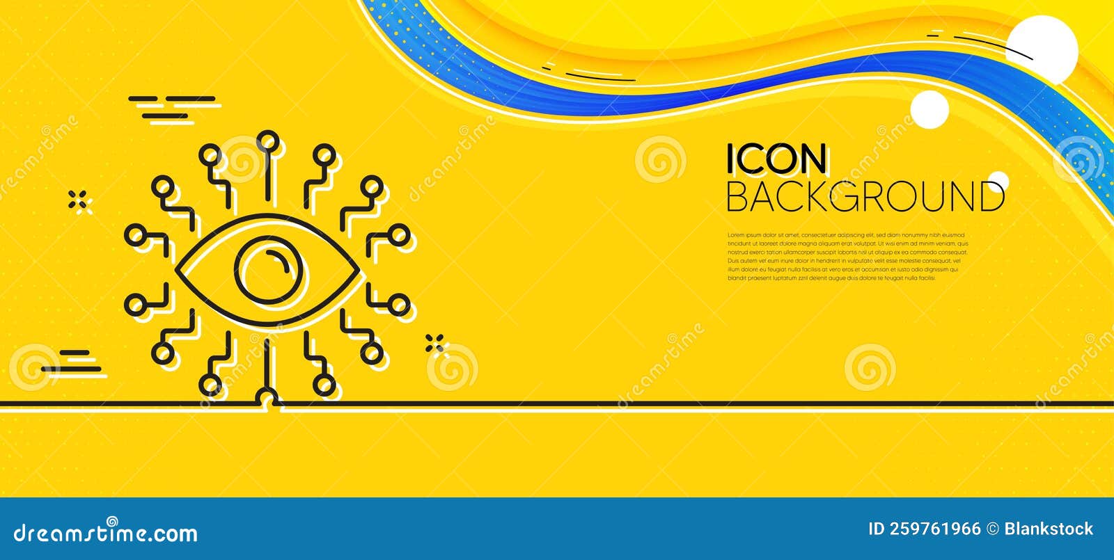 Artificial Intelligence Line Icon. All-seeing Eye Sign. Minimal Line ...