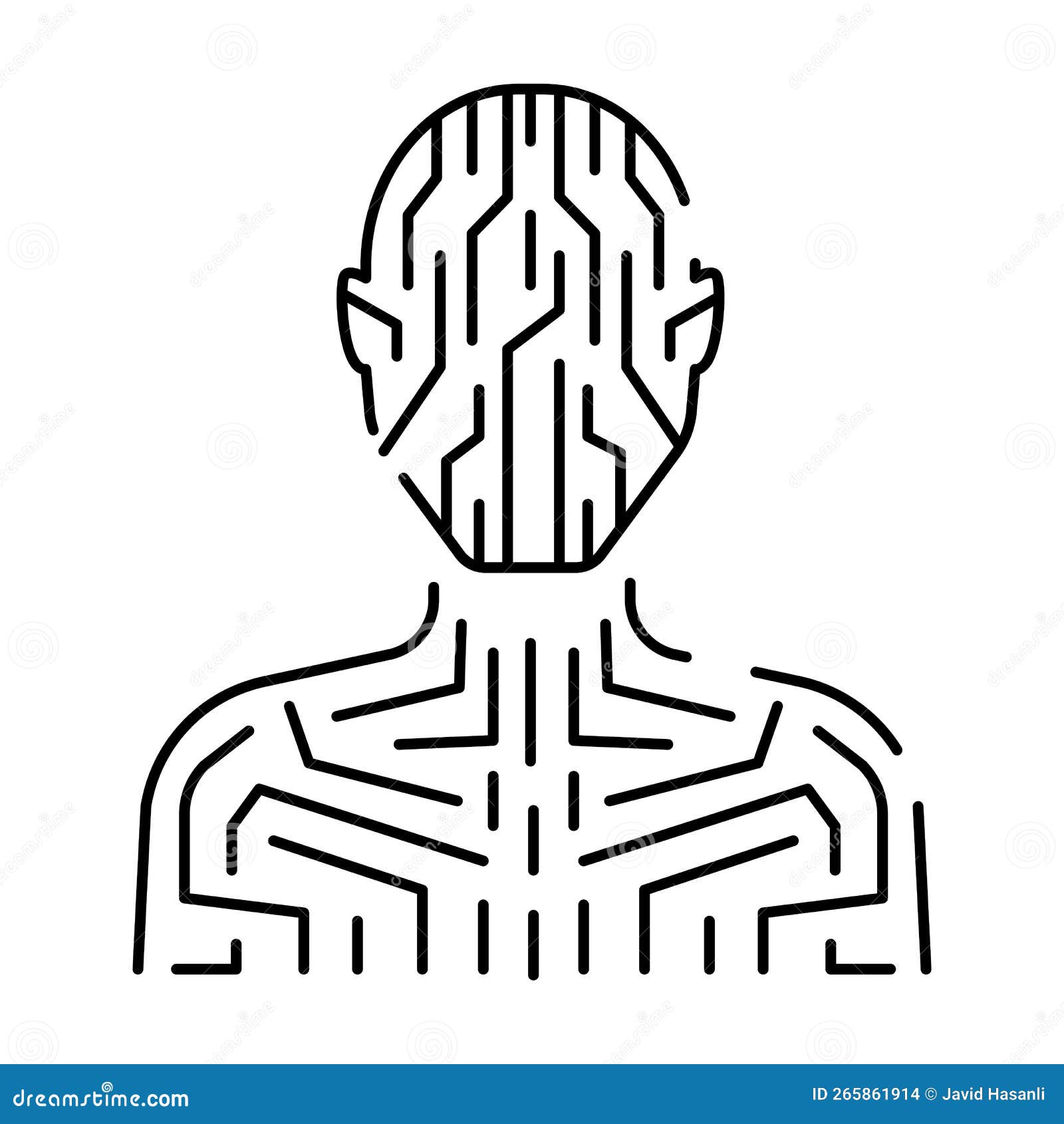 Artificial Intelligence Line Icon. Brain, Robot, Ai, Head, Technology ...