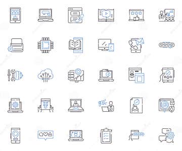Artificial Intelligence Line Icons Collection. Robotics, Automation ...