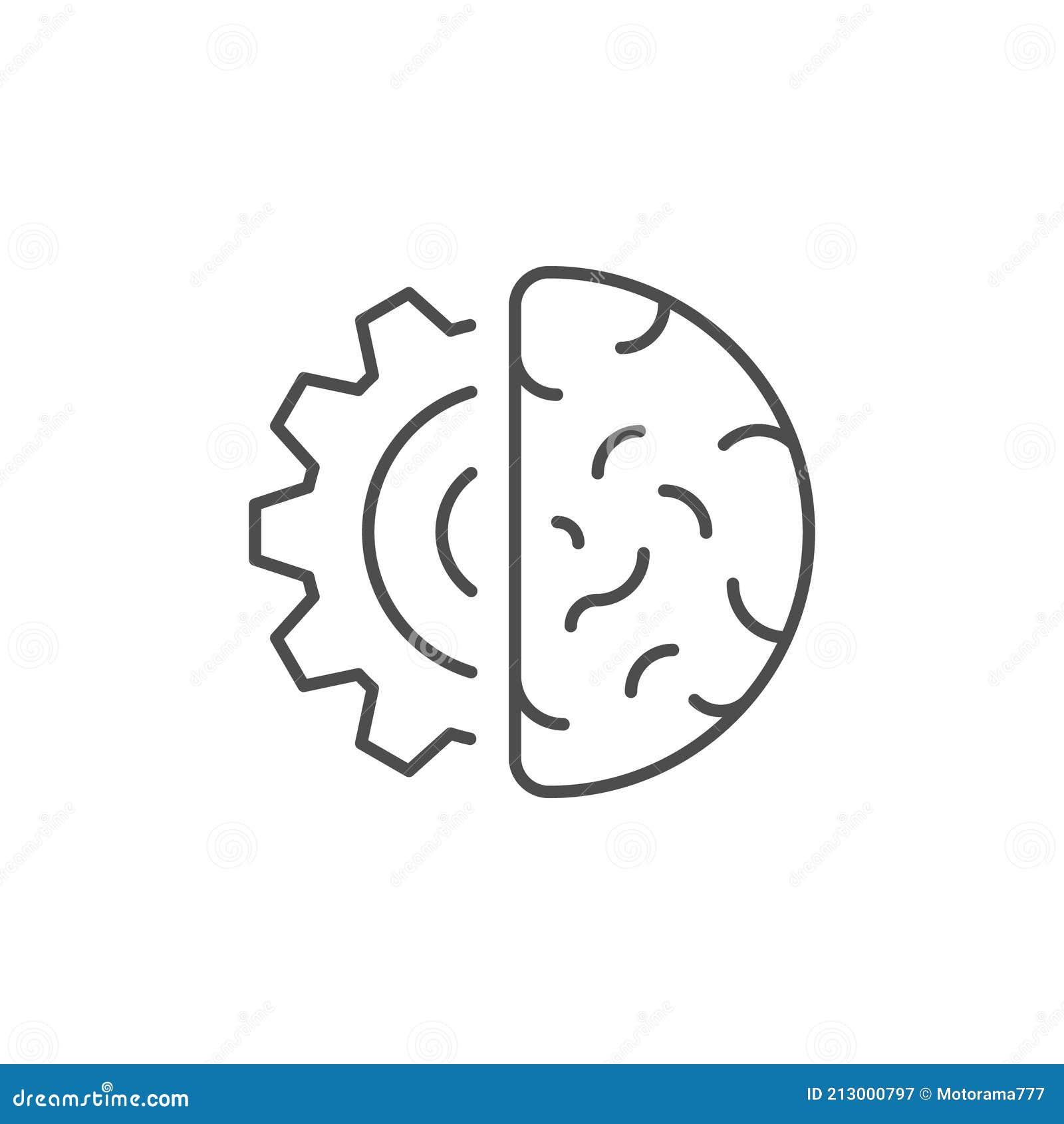 Artificial Intelligence Line Outline Icon Stock Vector - Illustration ...