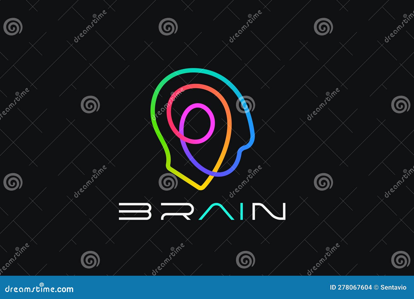 Artificial Intelligence Logo AI Human Head Face Colorful Design Vector ...