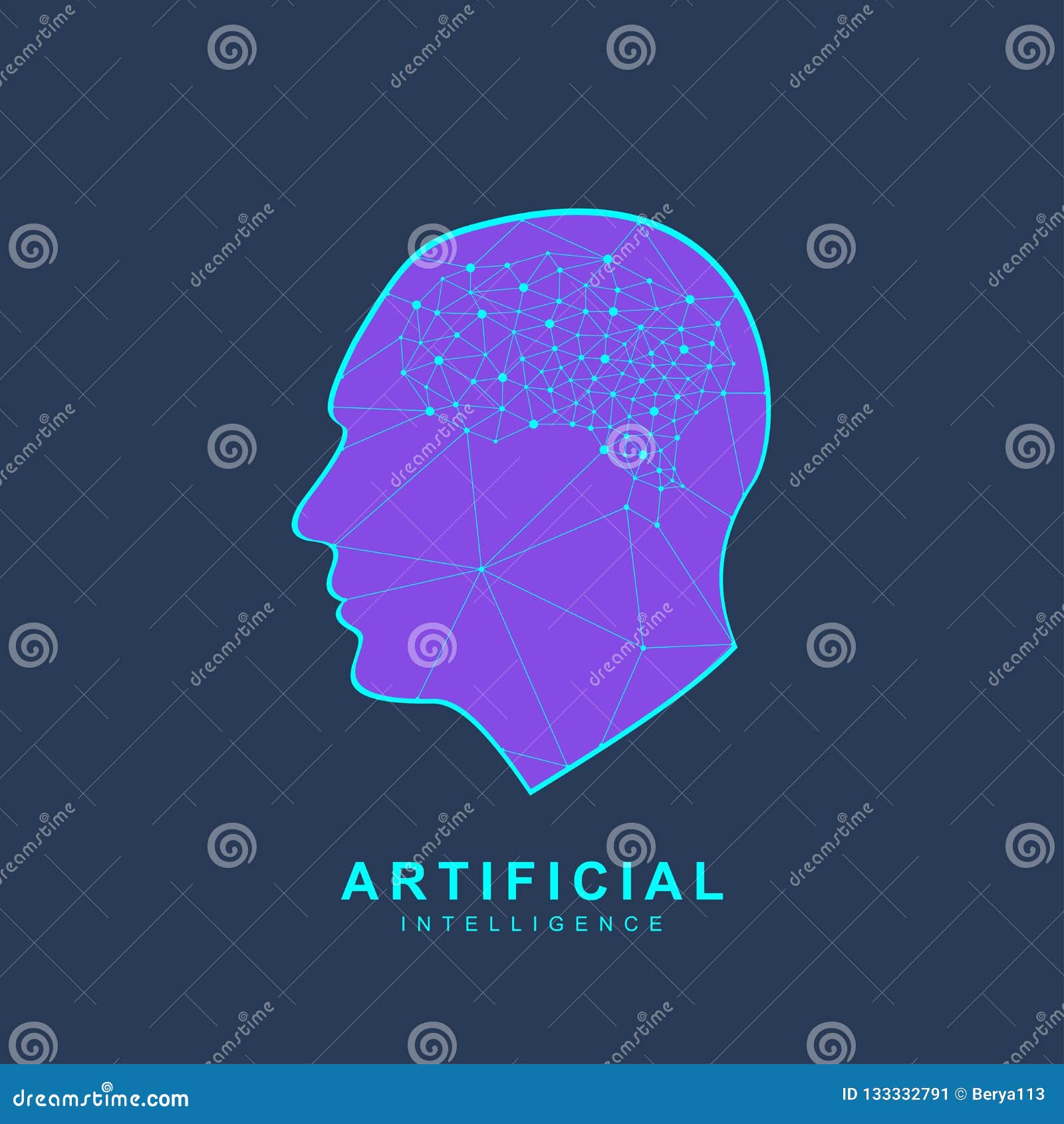 Artificial Intelligence Logo. Artificial Intelligence and Machine ...