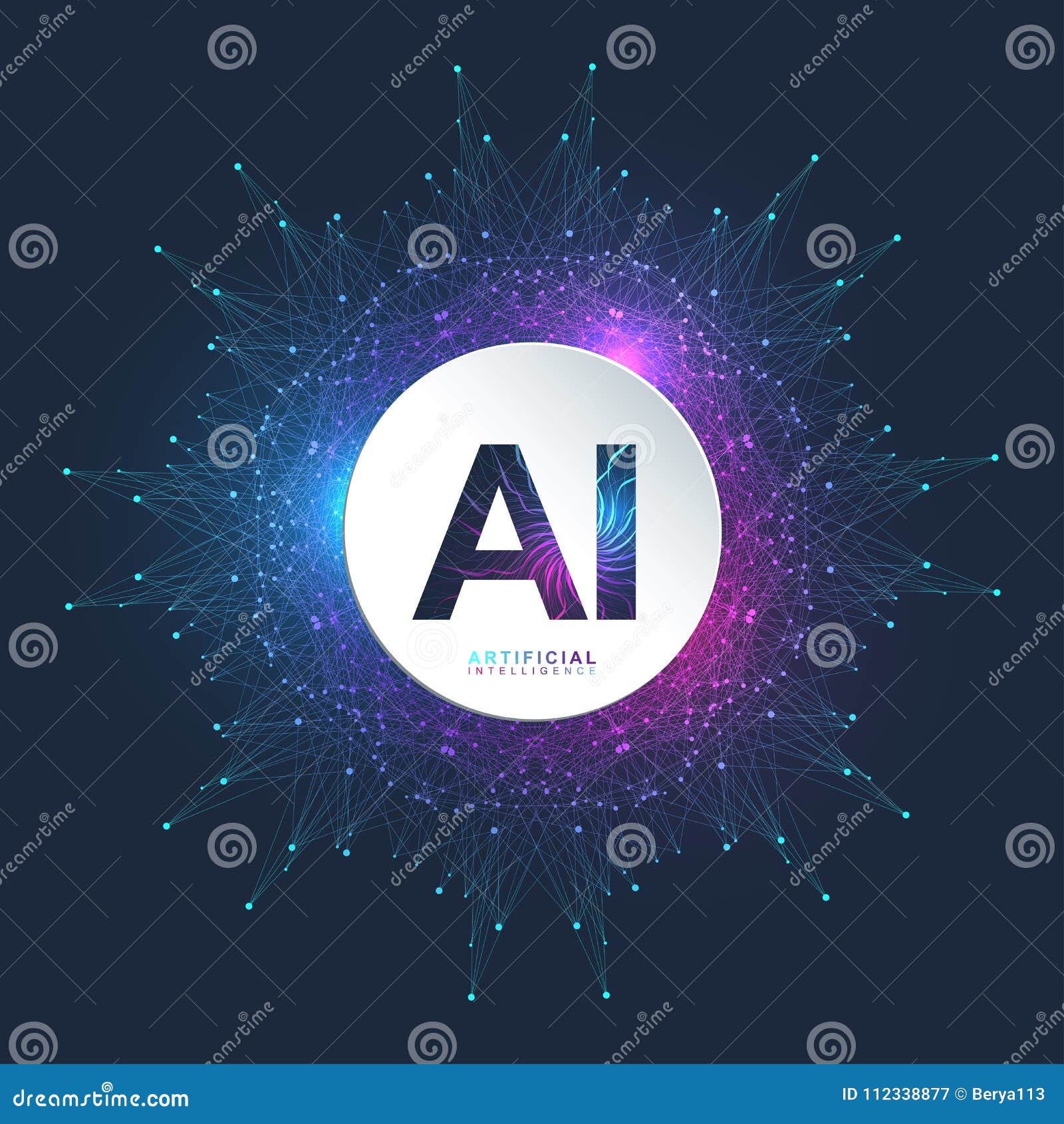 Artificial Intelligence Logo. Artificial Intelligence and Machine ...