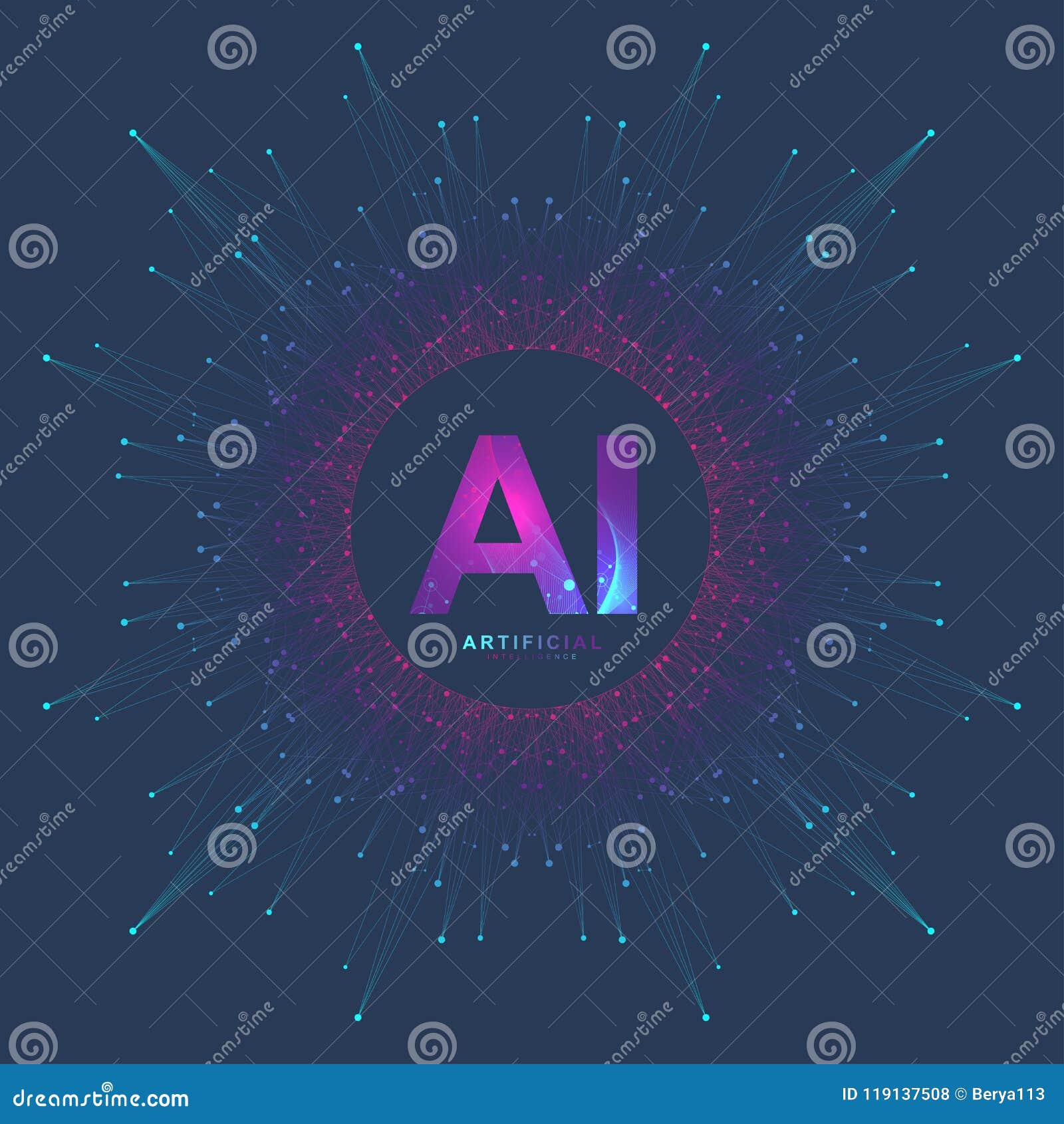 Artificial Intelligence Logo. Artificial Intelligence and Machine ...