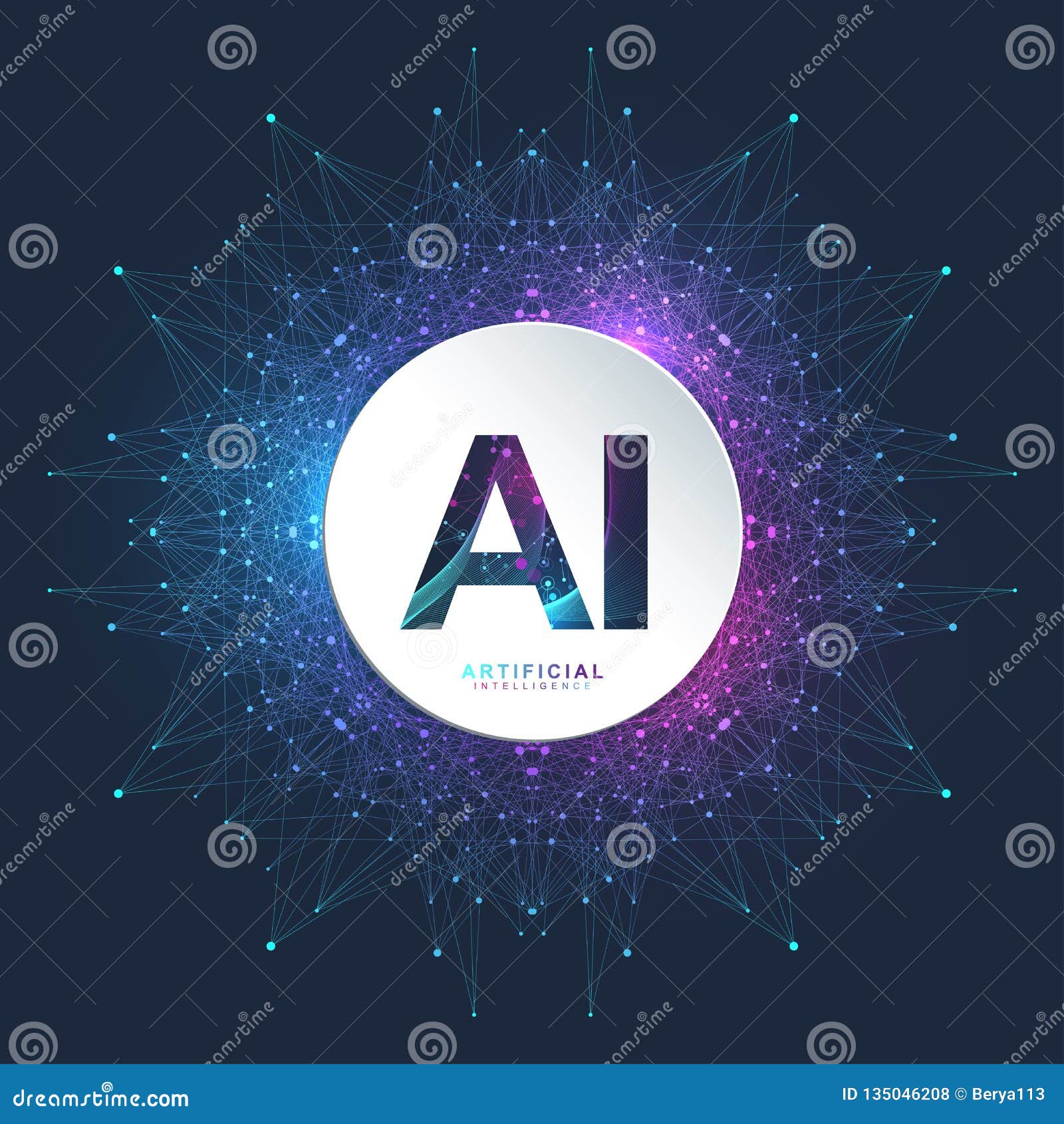 Artificial Intelligence Logo. Artificial Intelligence and Machine ...