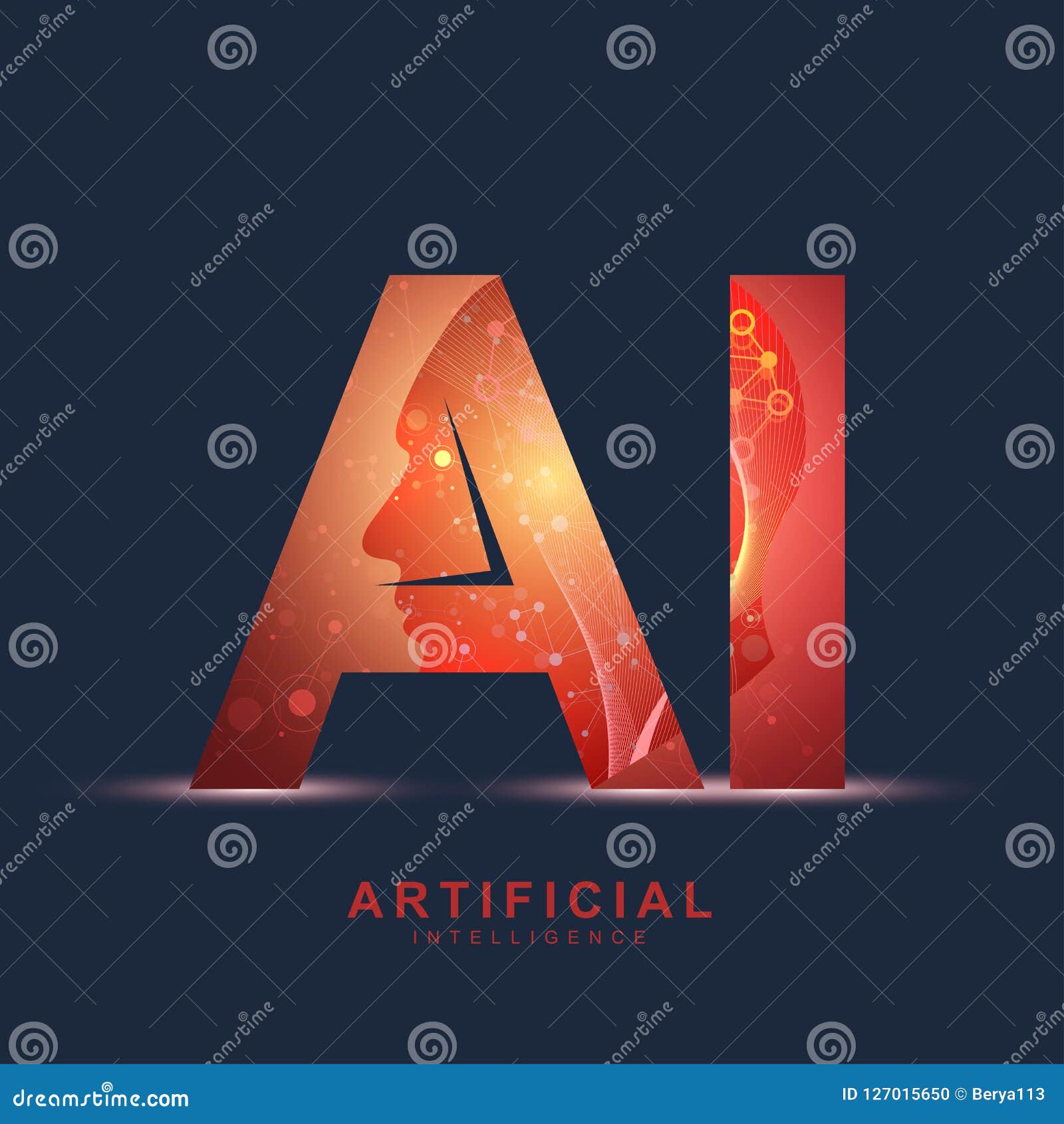 Artificial Intelligence Logo. Artificial Intelligence and Machine ...