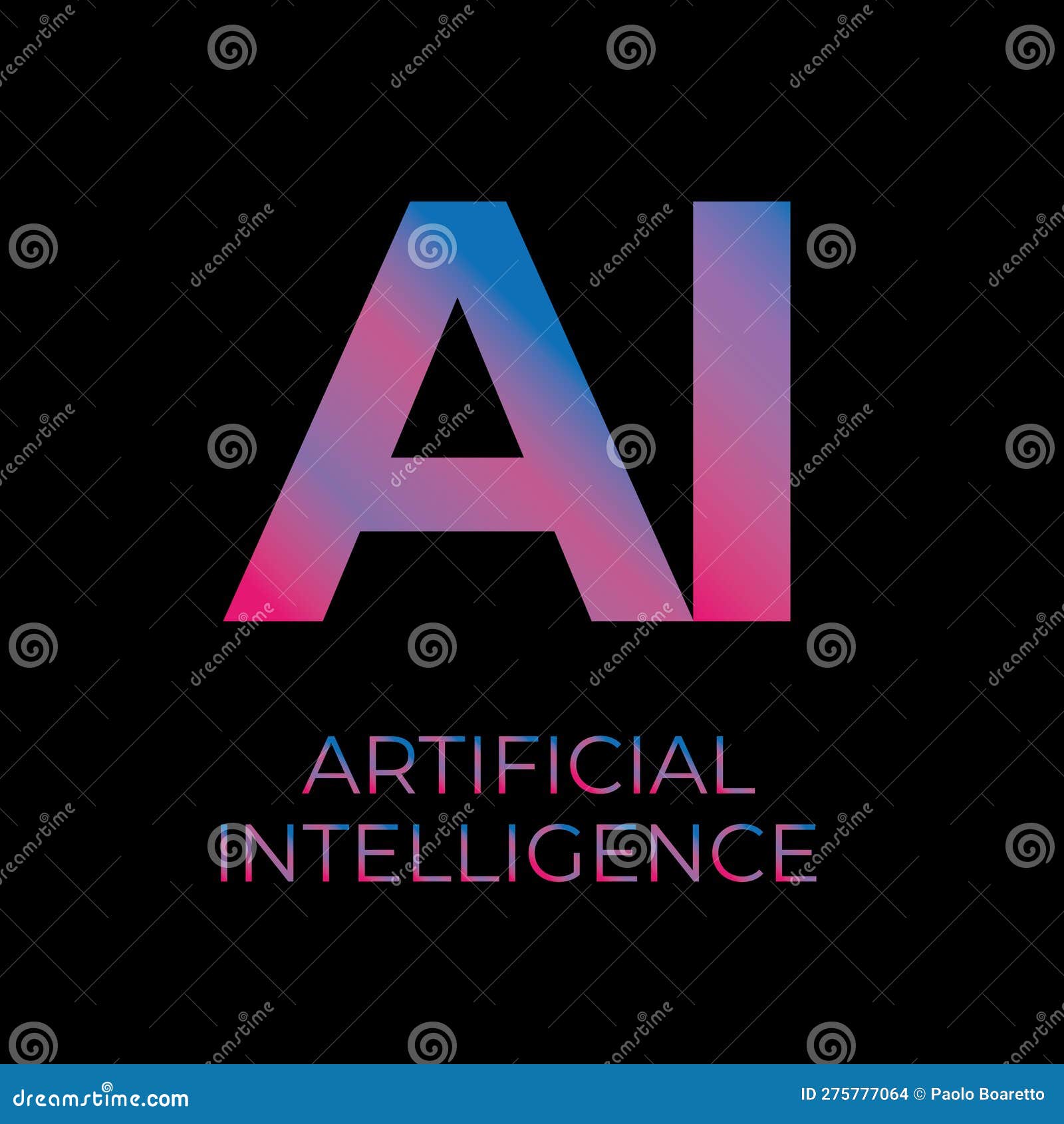 Artificial Intelligence Logo. Artificial Intelligence and Machine Learning Concept Stock ...