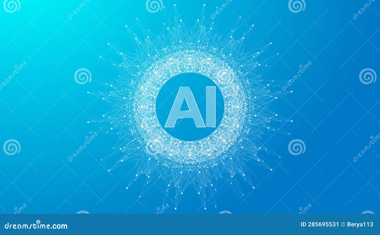Artificial Intelligence Logo Plexus Effect. Future Tech Logo AI Stock ...