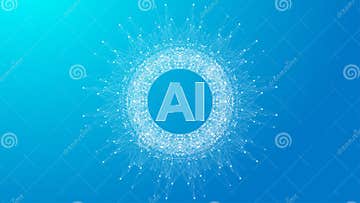 Artificial Intelligence Logo Plexus Effect. Future Tech Logo AI Stock Vector - Illustration of ...