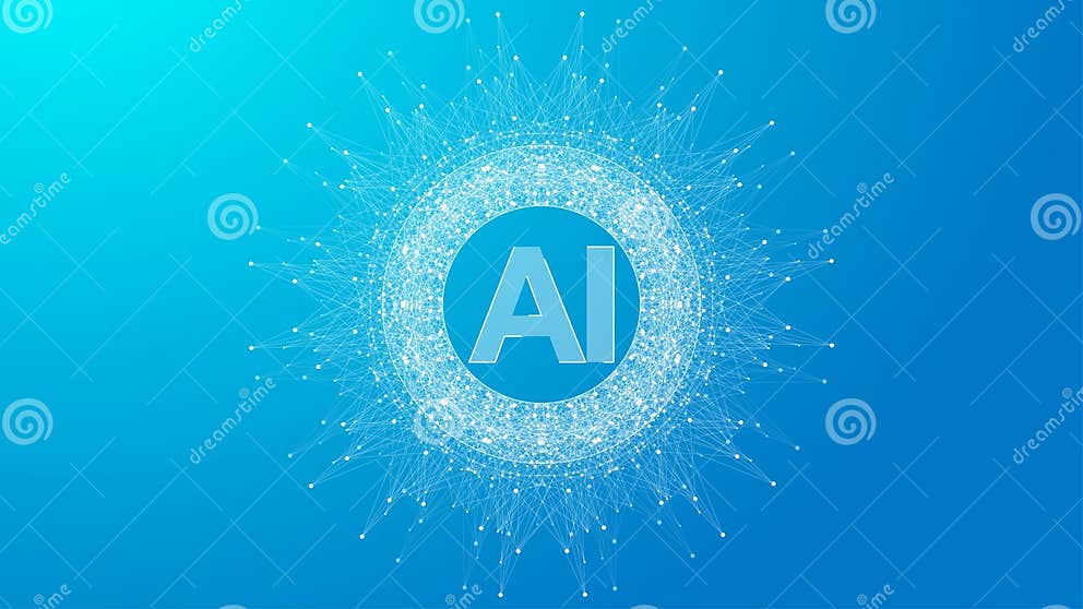 Artificial Intelligence Logo Plexus Effect. Future Tech Logo AI Stock Vector - Illustration of ...