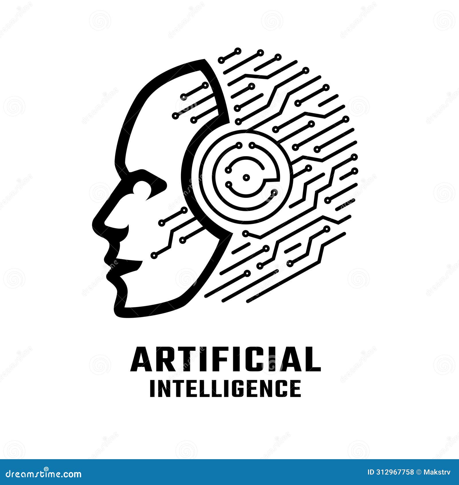 Artificial Intelligence Logo, Symbol. Stock Vector - Illustration of ...