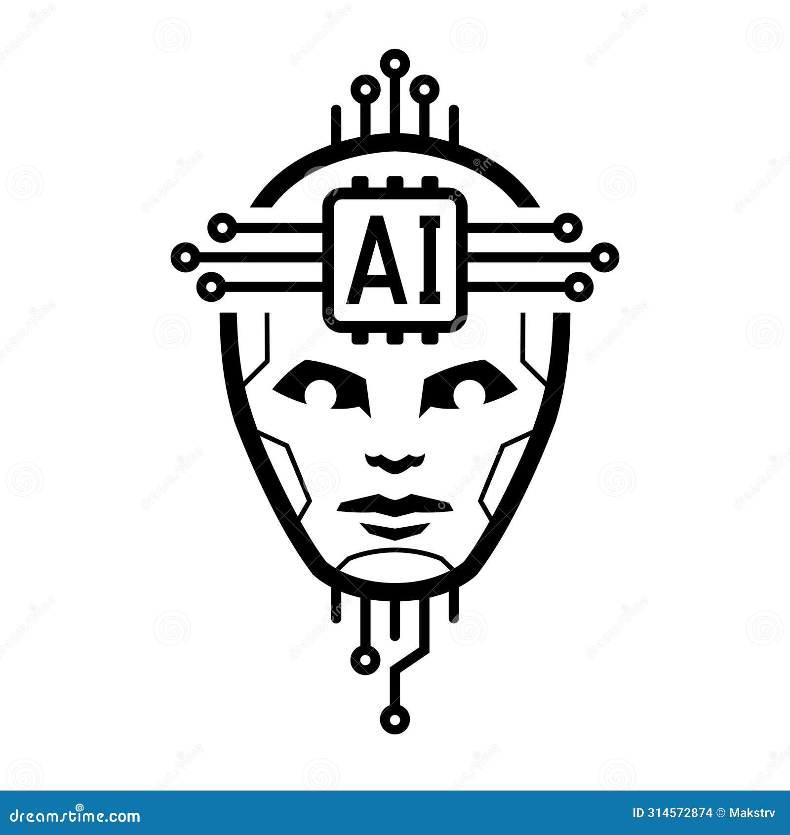 Artificial Intelligence Logo, Symbol. Stock Vector - Illustration of ...