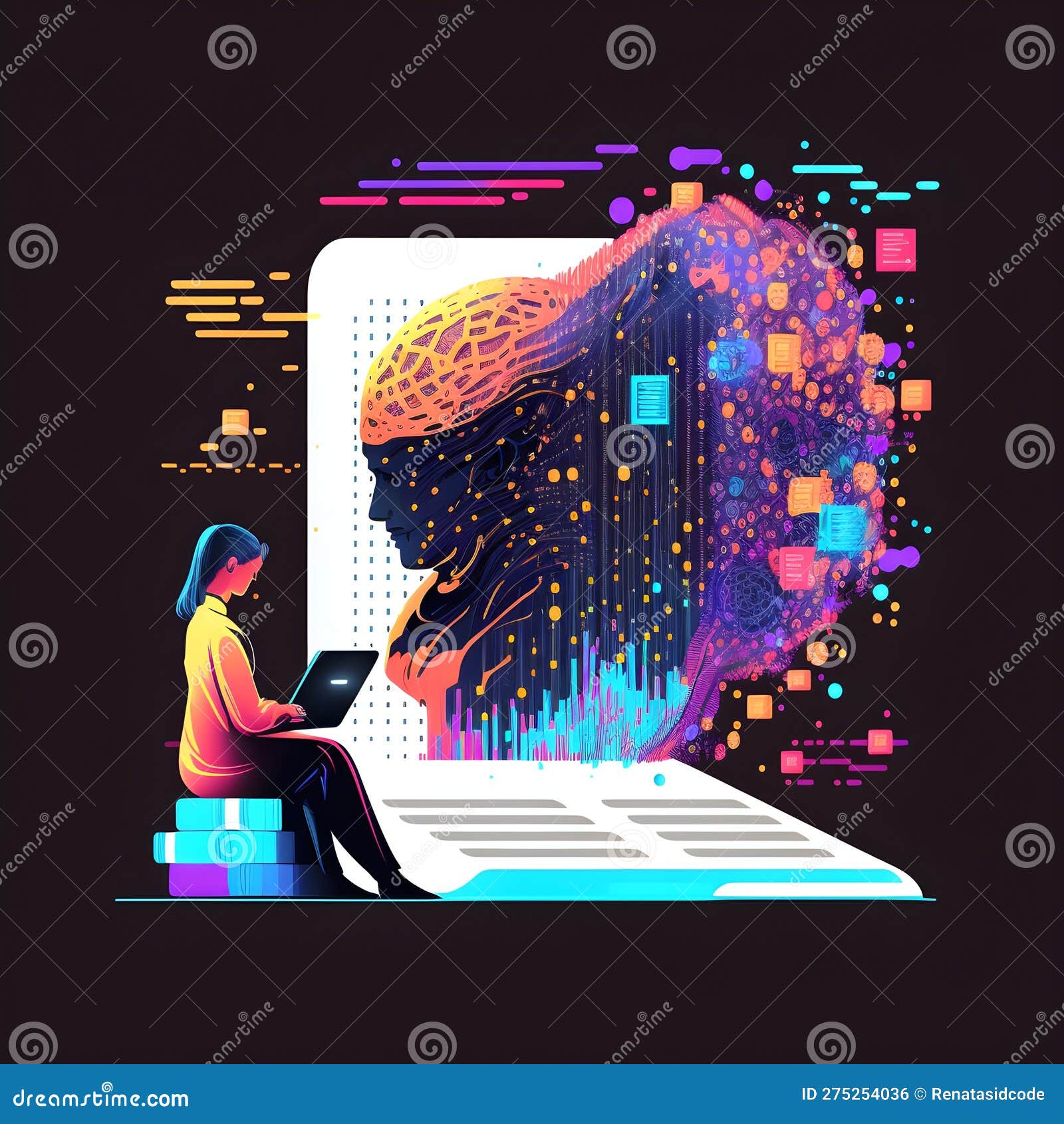 Artificial Intelligence Machine Learning AI with a Tablet Bioluminal ...