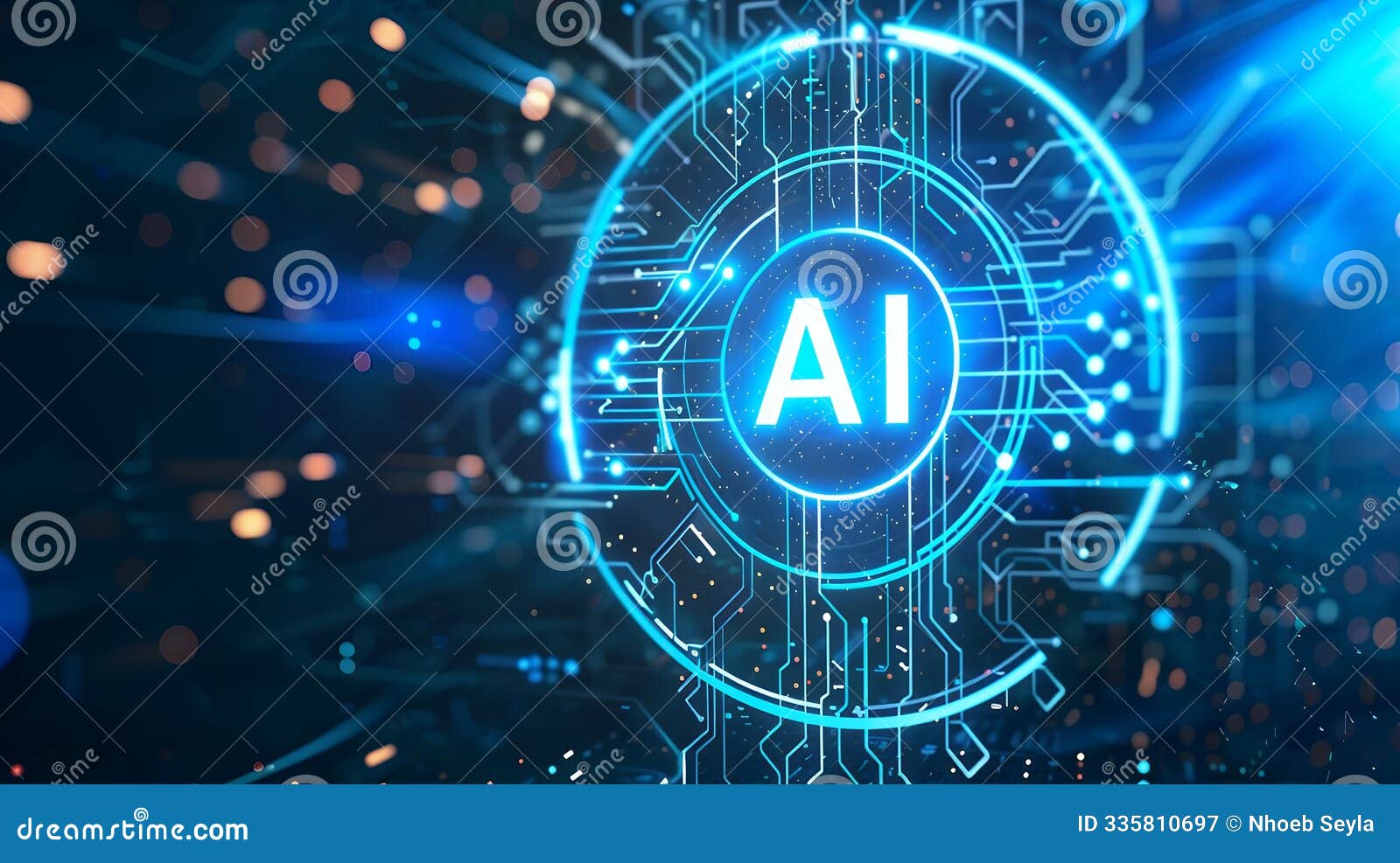 Artificial Intelligence Machine Learning Concept Web Banner Background ...