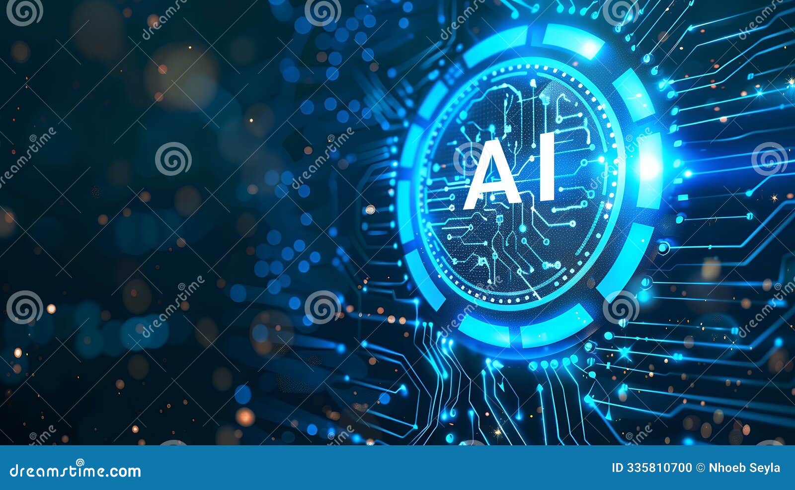 Artificial Intelligence Machine Learning Concept Web Banner Background ...