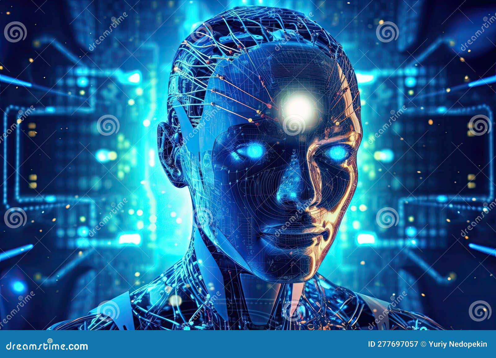 Artificial Intelligence and Machine Learning. Generative AI Stock ...