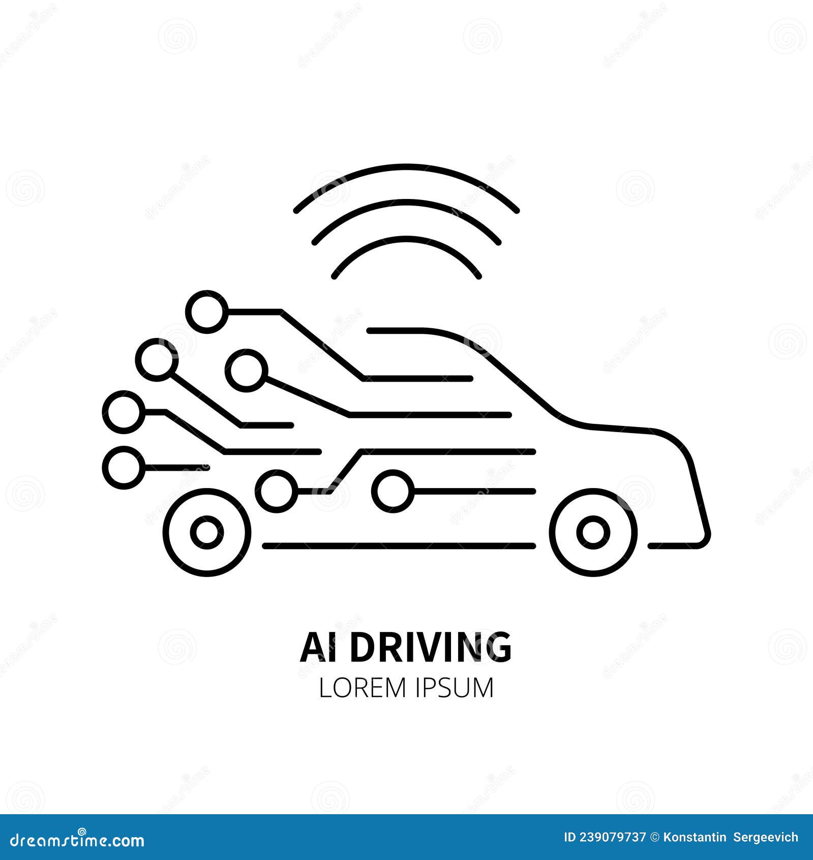 Artificial Intelligence and Machine Learning Line Icon Stock Vector ...